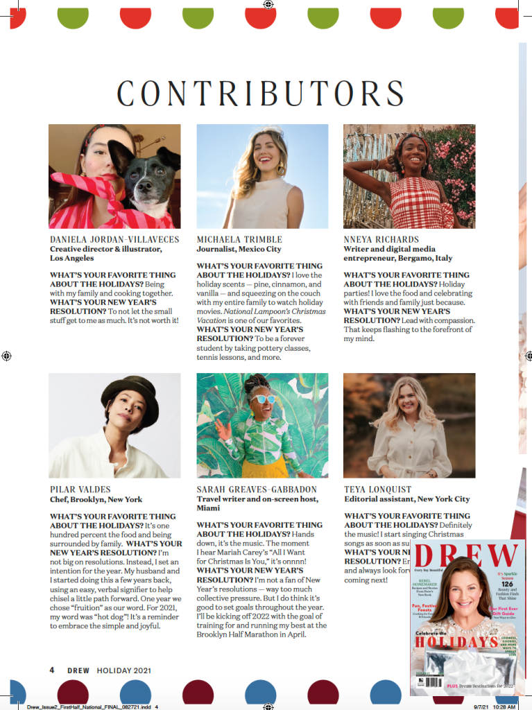 Drew Barrymore's Drew magazine Holiday 2021